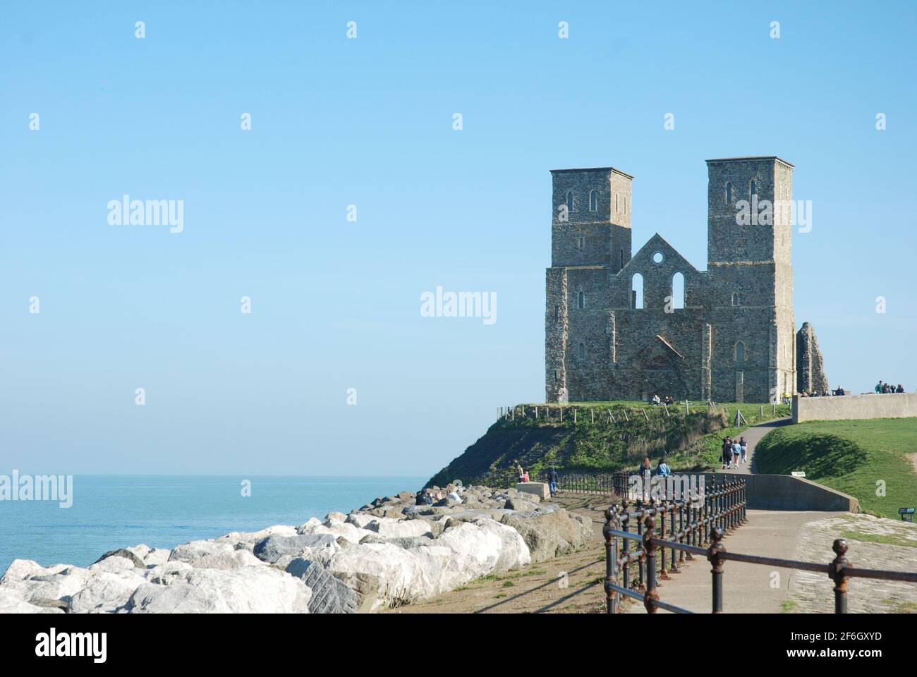 Reculver Towers and Roman Fort, Herne Bay Stock Photo - Alamy