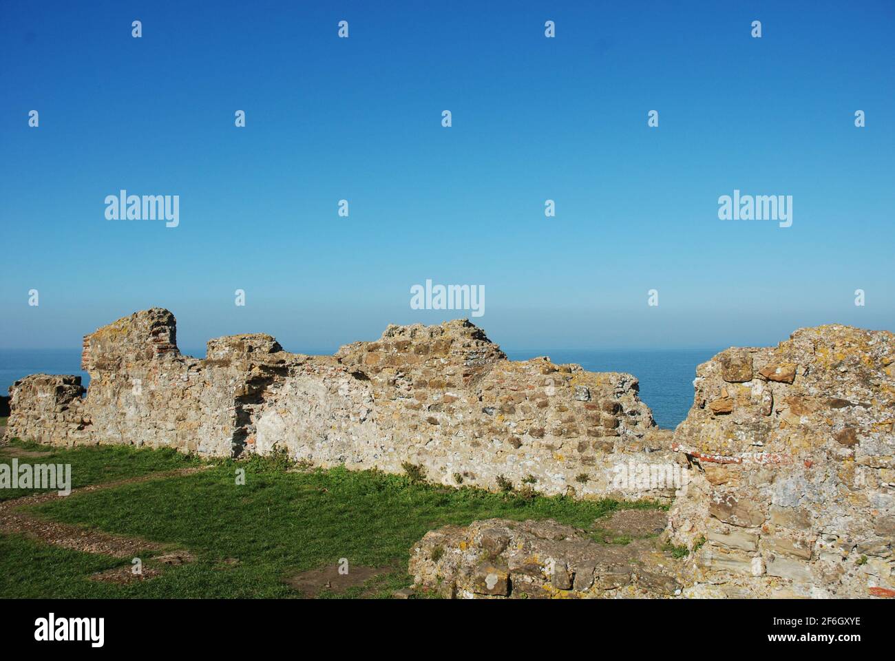 Reculver Towers wall Stock Photo - Alamy