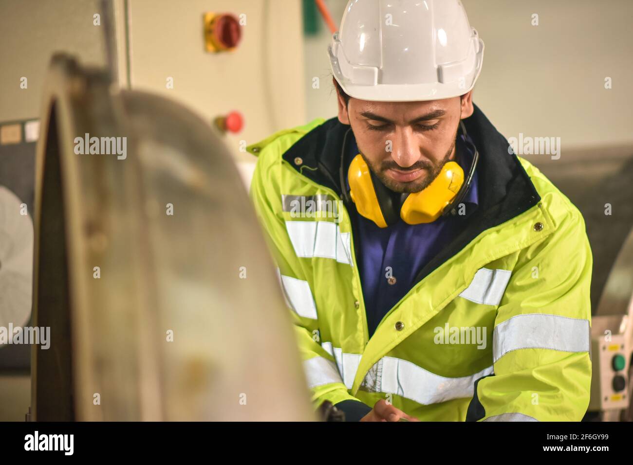 Worker work hard ,Engineer tired work in factory, Man working in danger ...