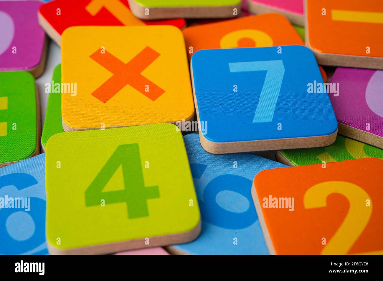 Math Number colorful background, education study mathematics learning ...