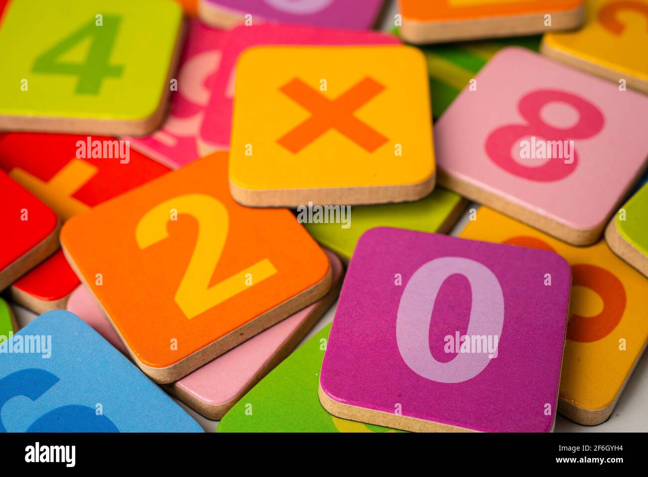Math Number colorful background, education study mathematics learning ...