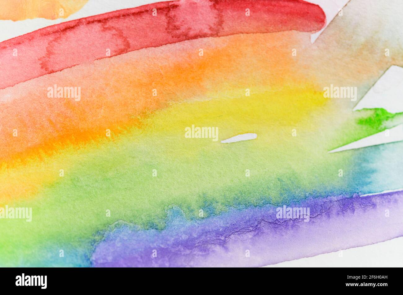 Close-up of watercolor rainbow Stock Photo - Alamy