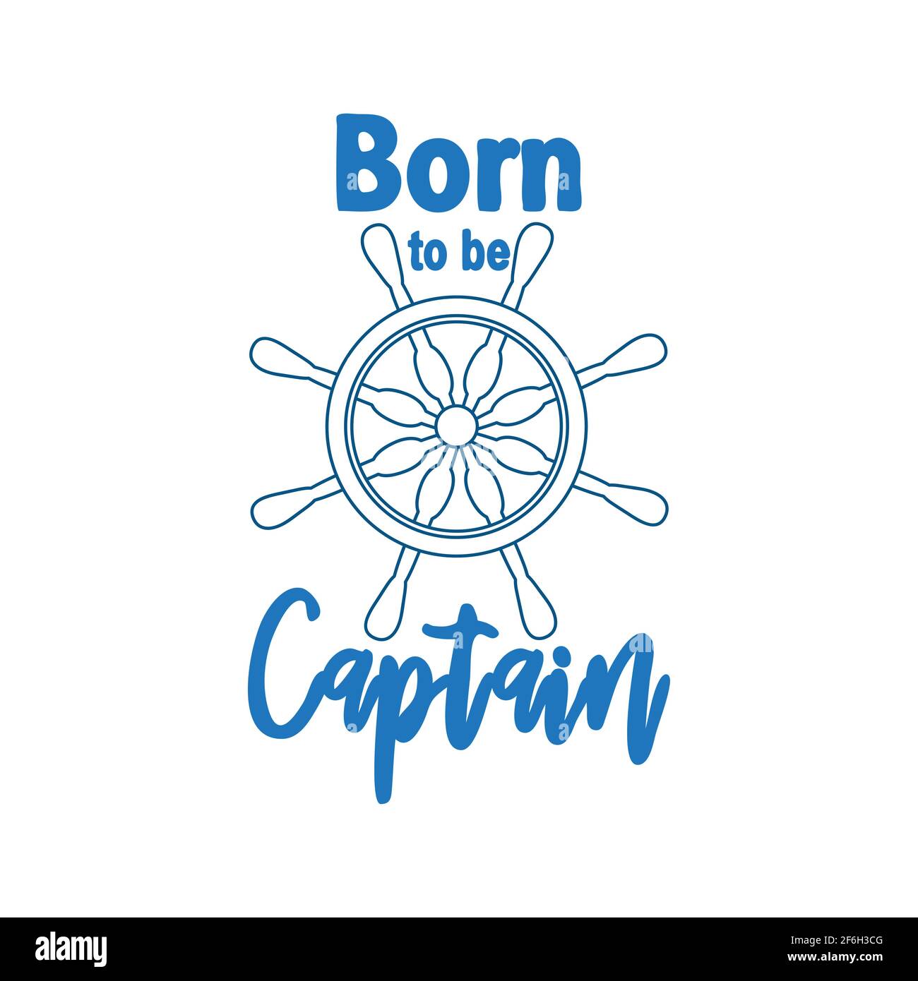 Sea Captain Quotes Retro Ship Bell Design. Vintage Nautical Emblem