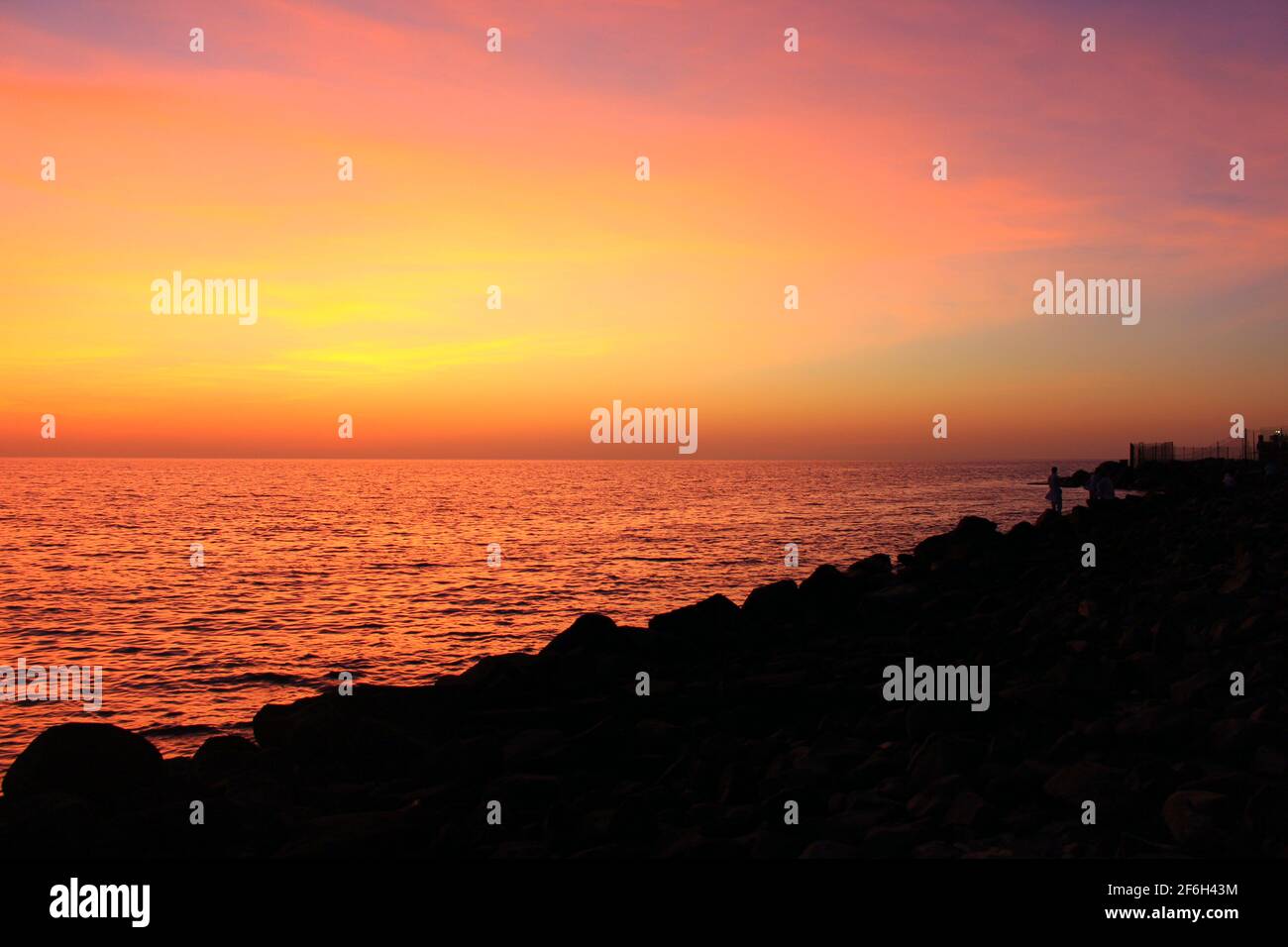 sunset over red sea jeddah Stock Photo - Alamy