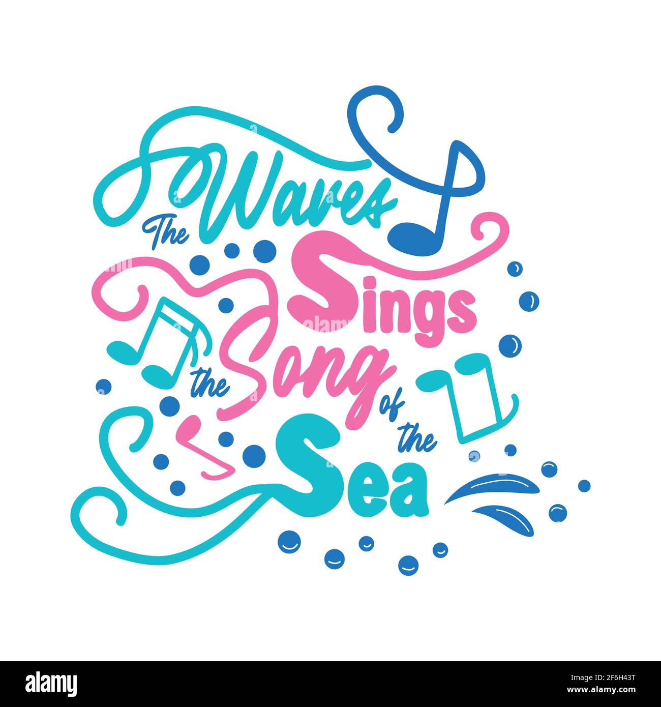 The waves sing the song of the sea. Inspirational quote about summer ...