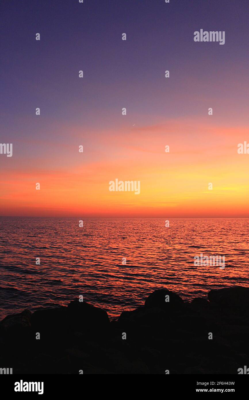 sunset over red sea jeddah Stock Photo - Alamy