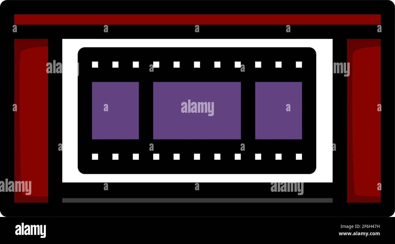 Cinema Theater Auditorium Icon. Editable Bold Outline With Color Fill ...