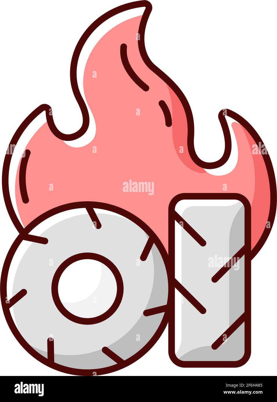 Burning tires icon Stock Vector Images - Alamy