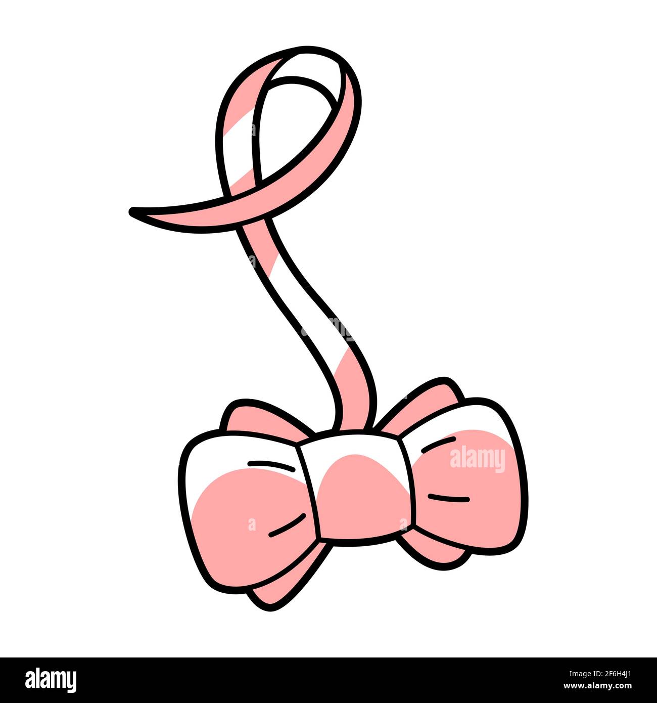Pink bow sticker Stock Vector Images - Alamy