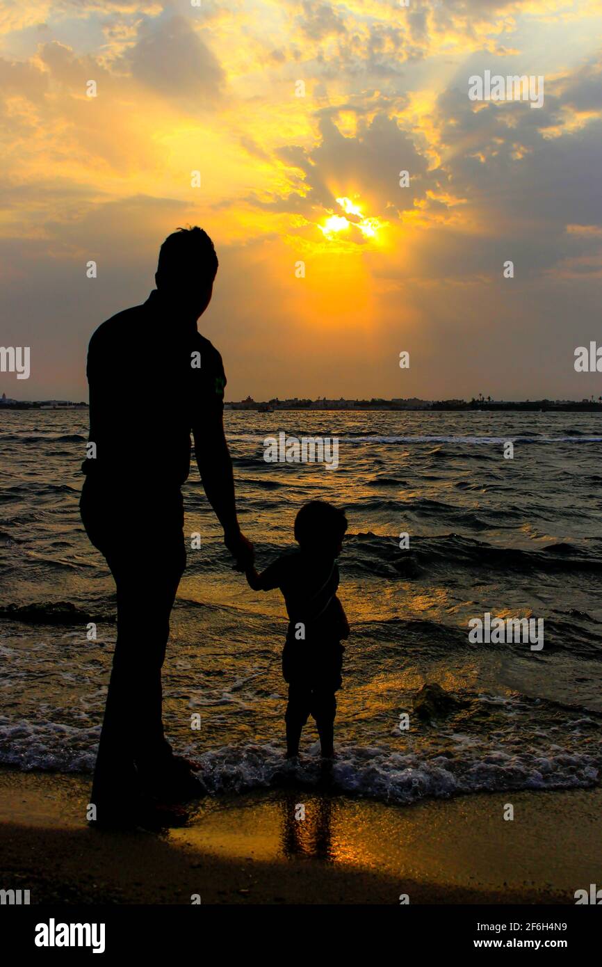 sunset over red sea jeddah Stock Photo - Alamy