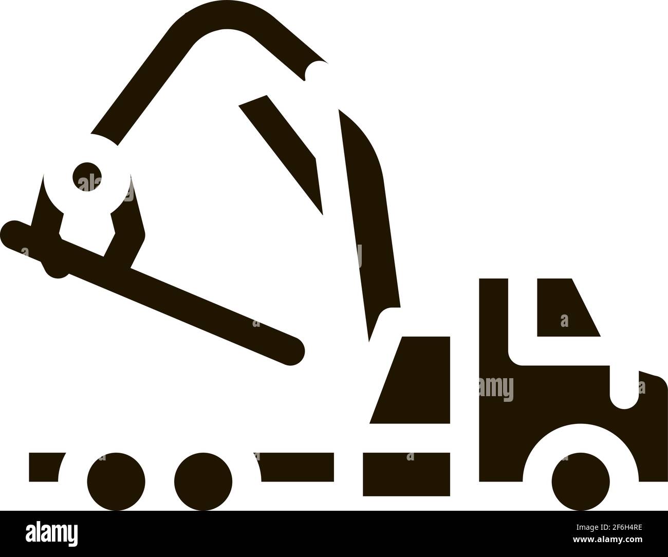 loading wood machine icon Vector Glyph Illustration Stock Vector Image ...