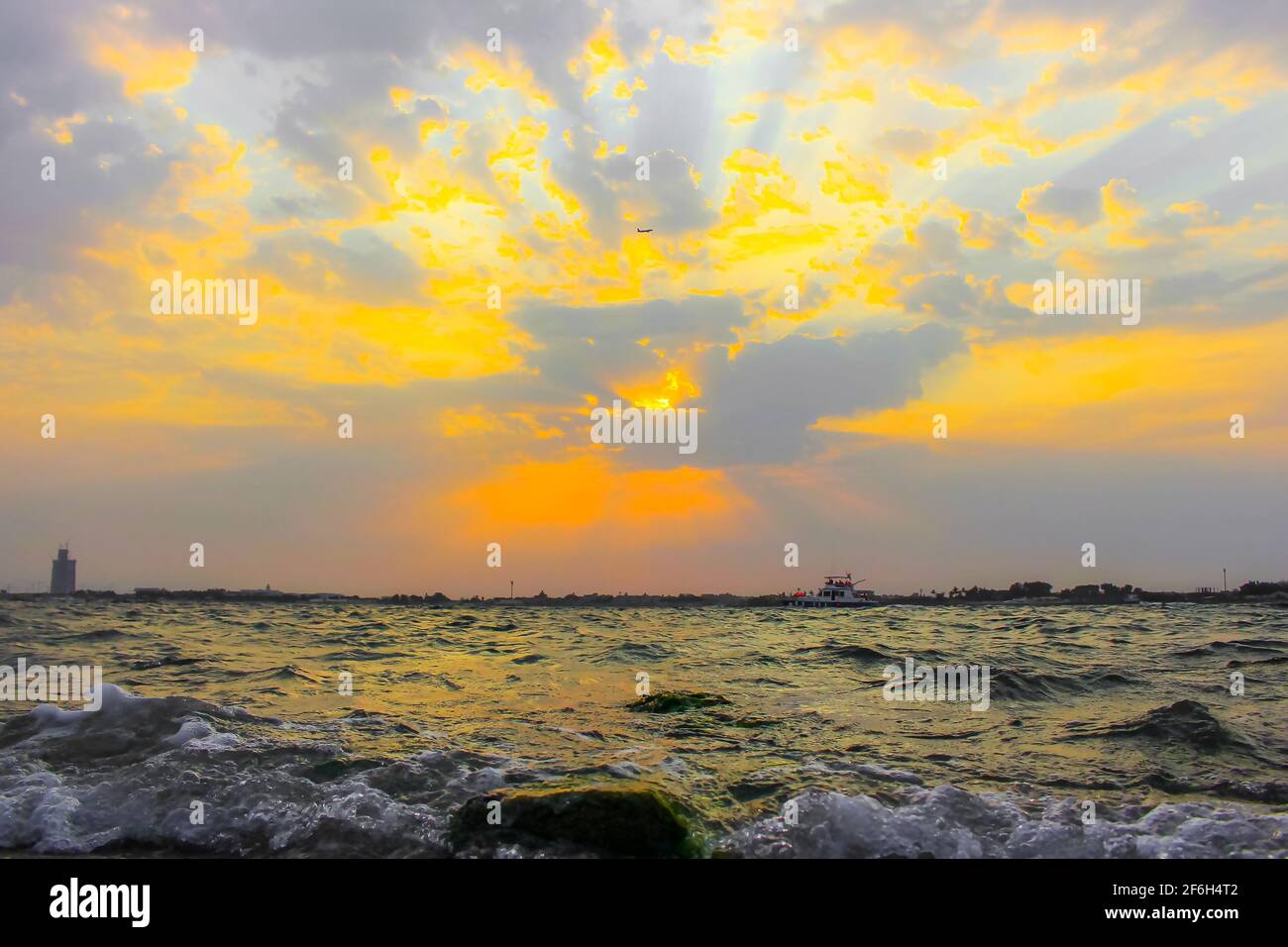 sunset over red sea jeddah Stock Photo - Alamy