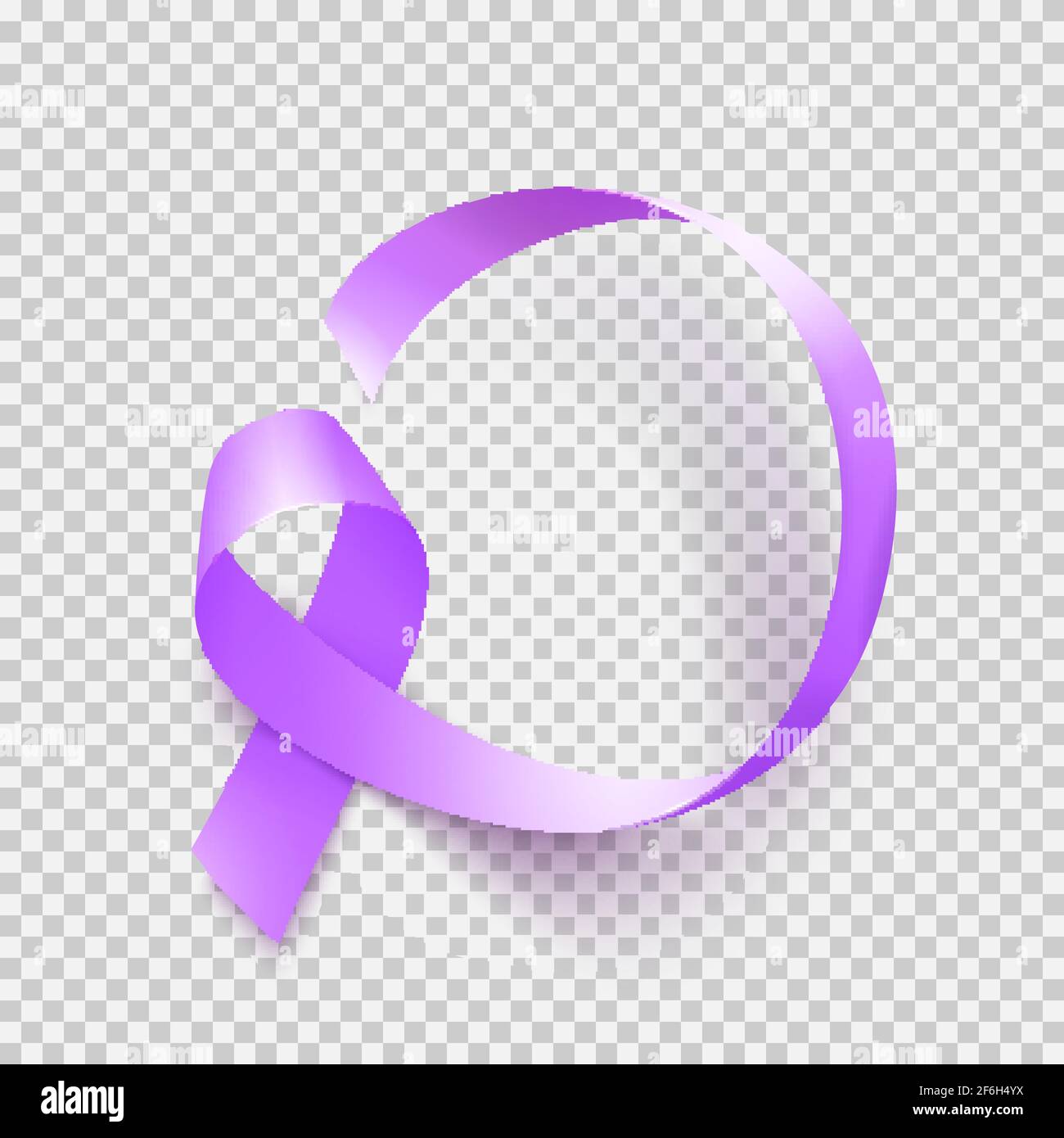 World Epilepsy day. March 26. Realistic purple ribbon symbol. Template ...