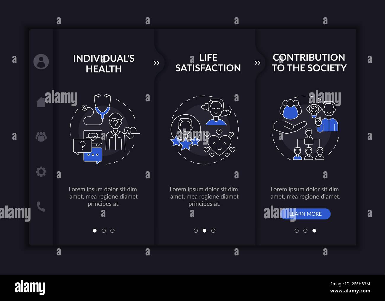 Positive adult development effects onboarding vector template Stock ...
