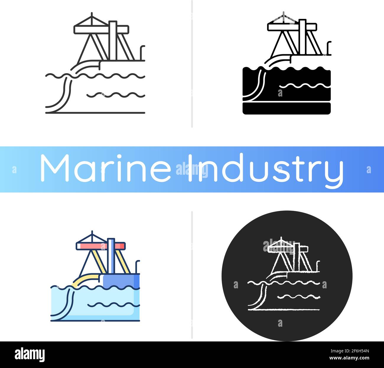 Underwater pipeline installation icon Stock Vector Image & Art - Alamy