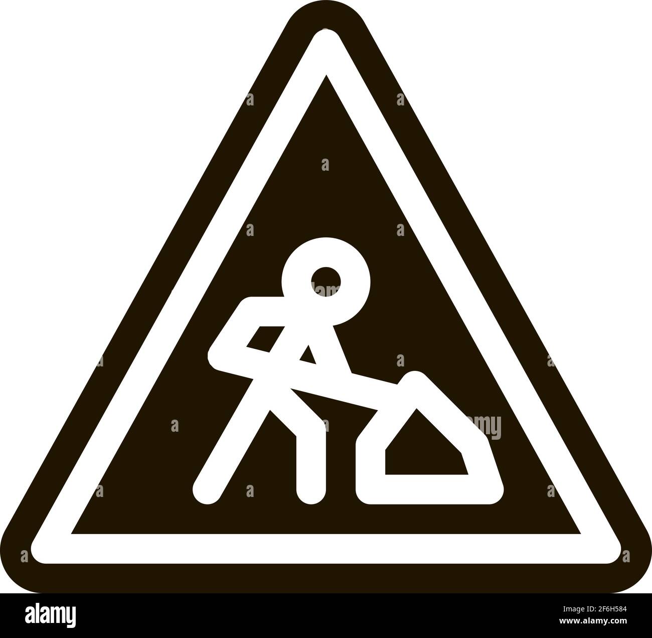 road repair mark icon Vector Glyph Illustration Stock Vector Image ...