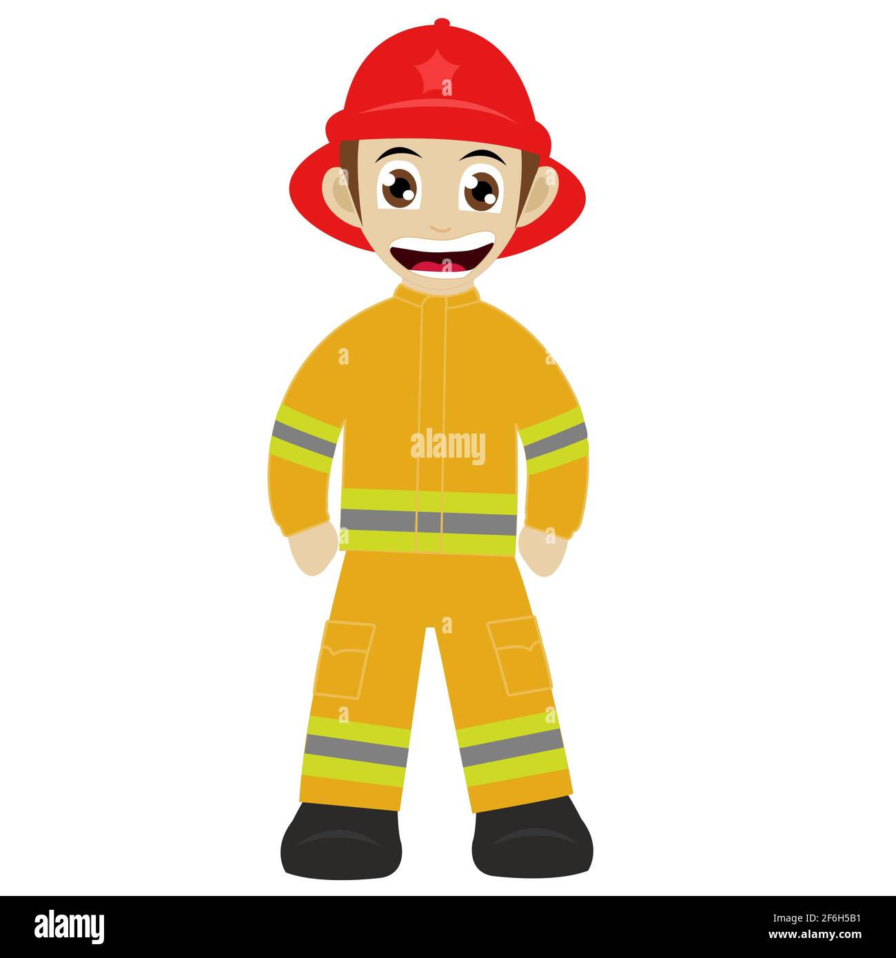Happy Firefighter Mascot That Can Be Used For Your Projects Stock ...