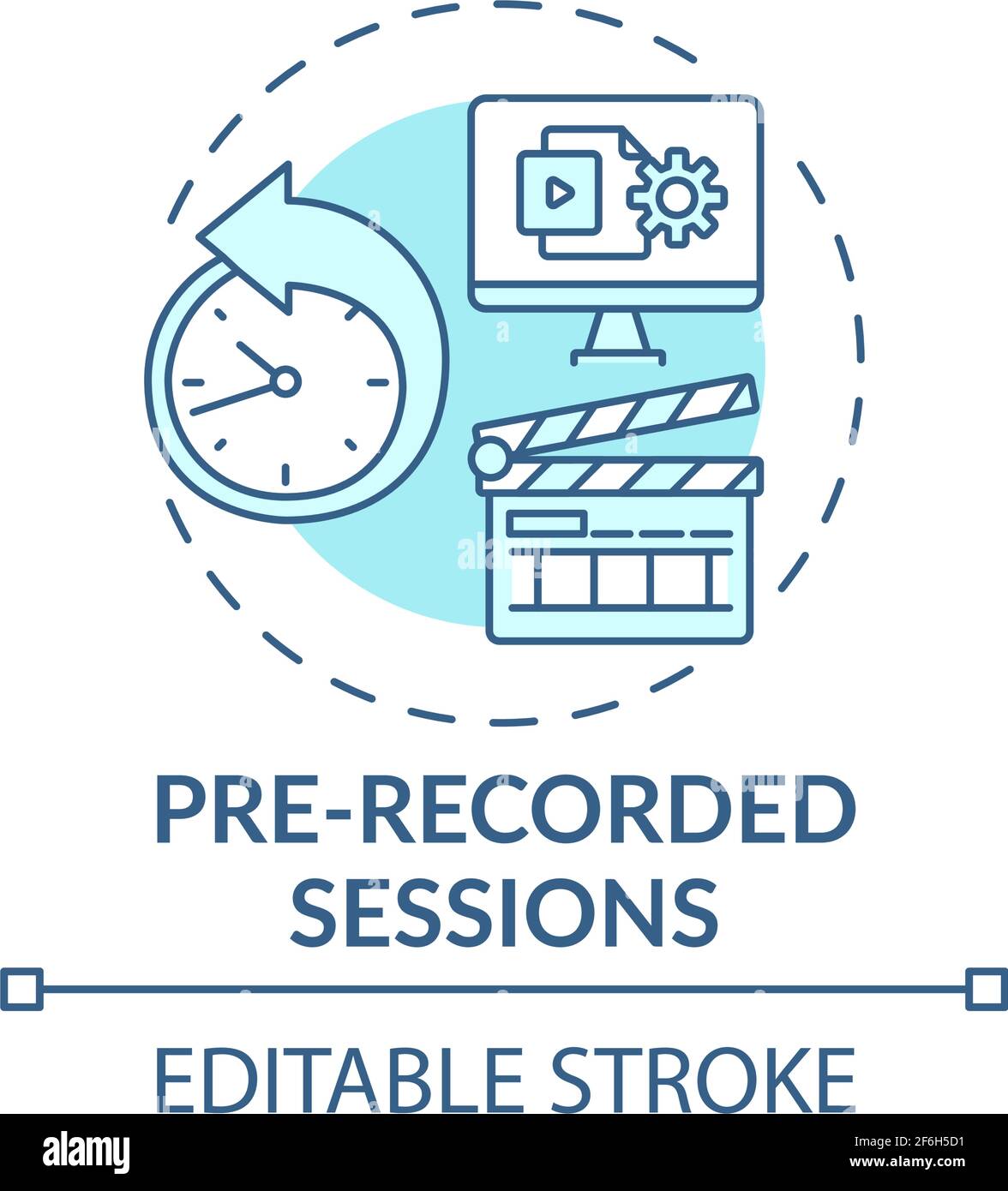 Pre-recorded sessions concept icon Stock Vector Image & Art - Alamy