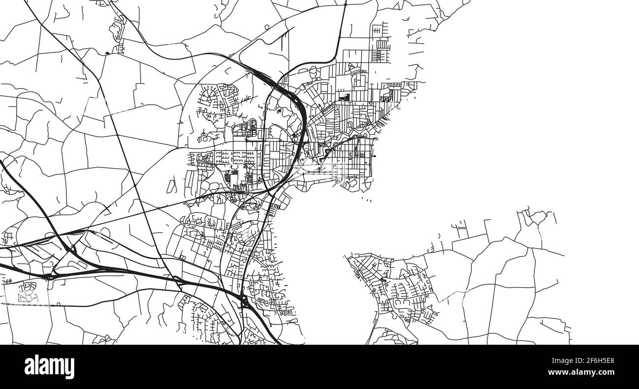 Urban vector city map of Fredericia, Denmark Stock Vector Image & Art ...