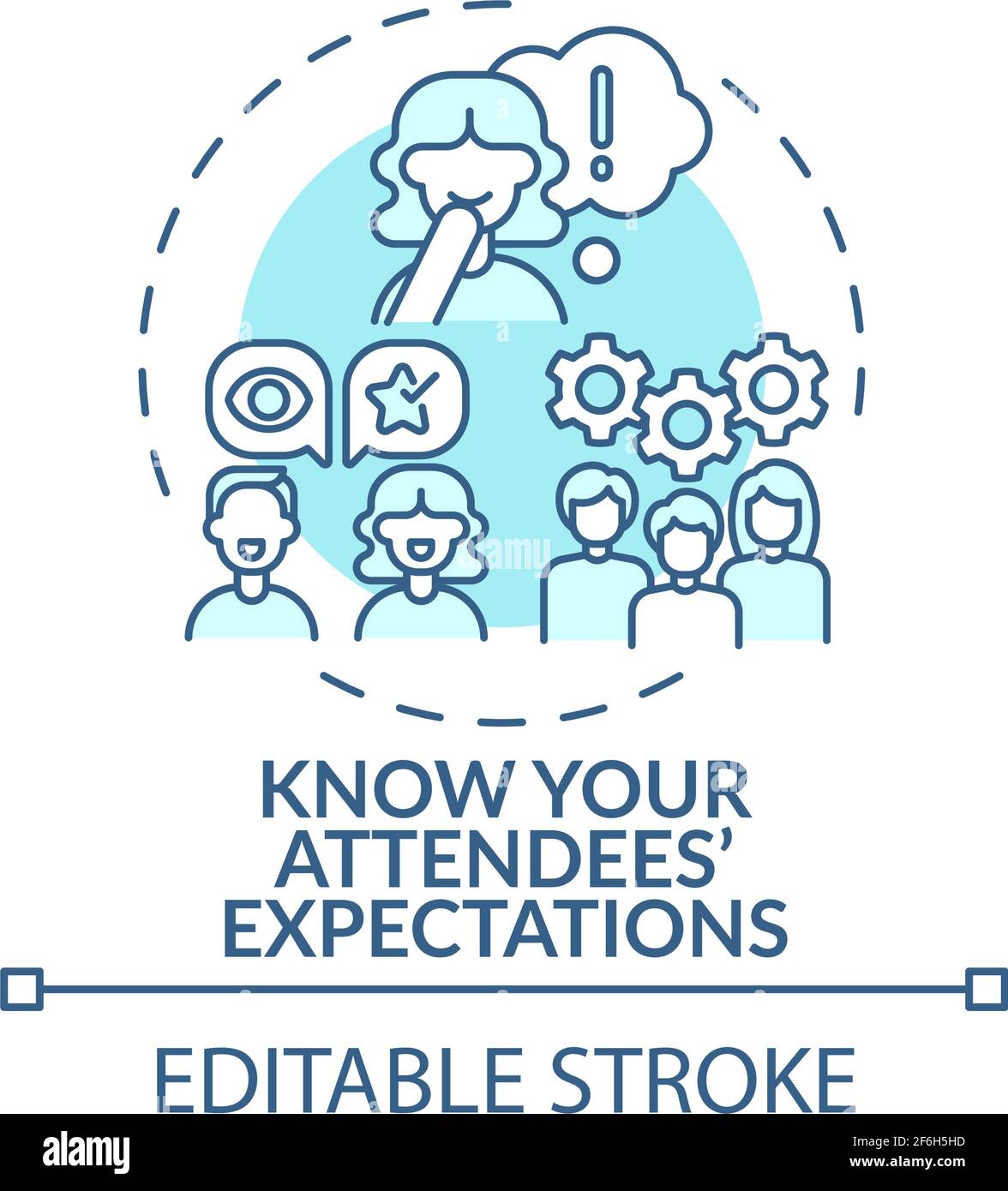 Knowing attendees expectations concept icon Stock Vector Image & Art ...