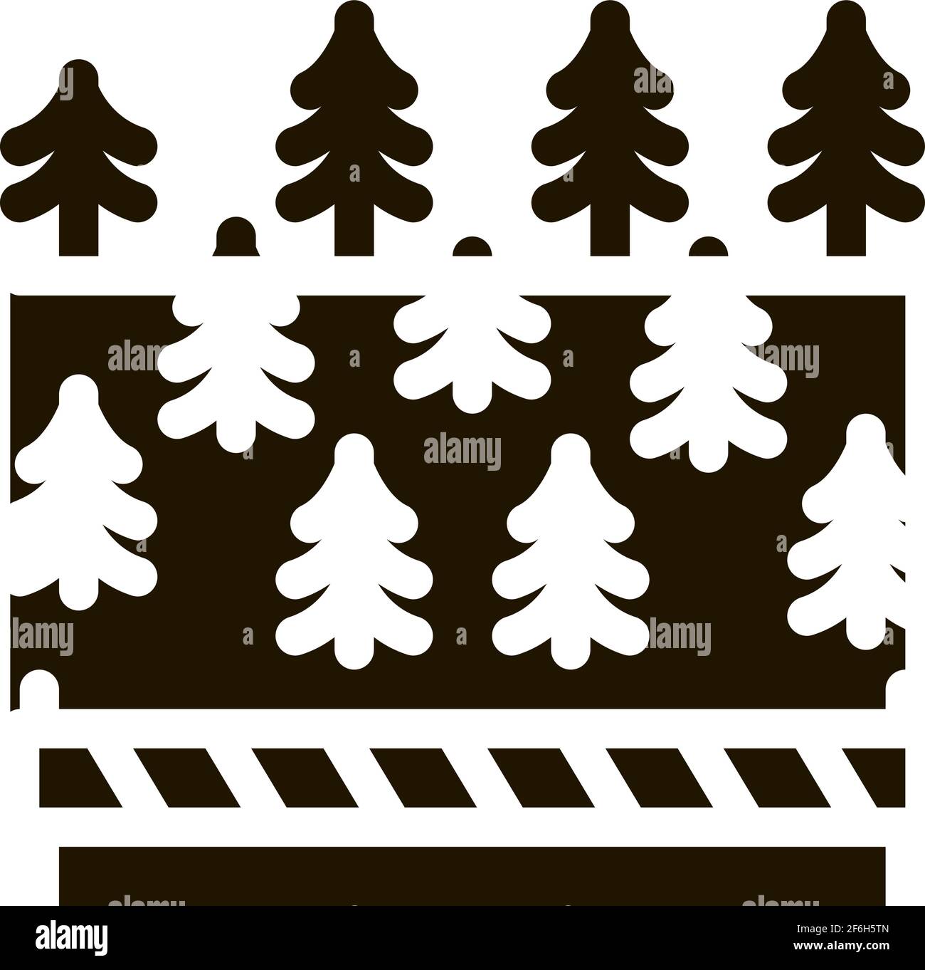 overlapped forest icon Vector Glyph Illustration Stock Vector Image ...