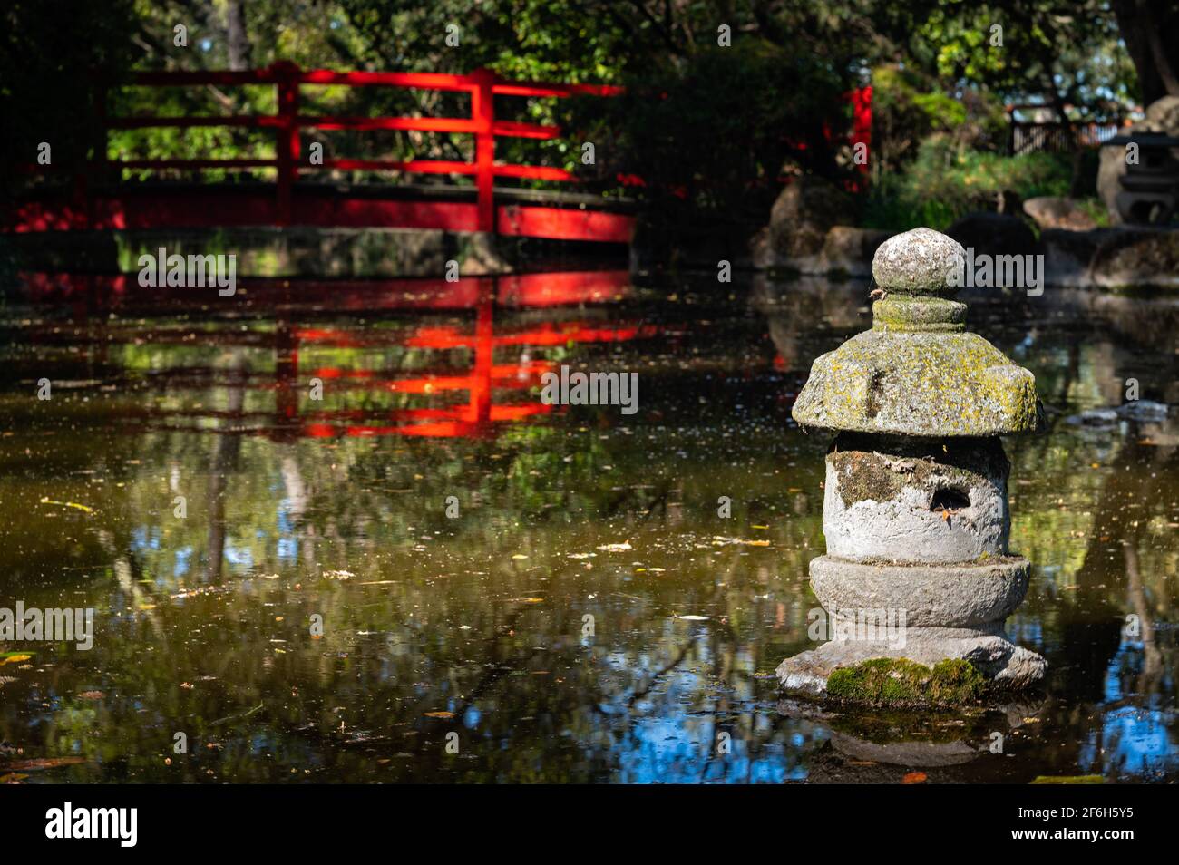 Japanese Garden in Micke Grove Regional Park, Lodi, California Stock ...