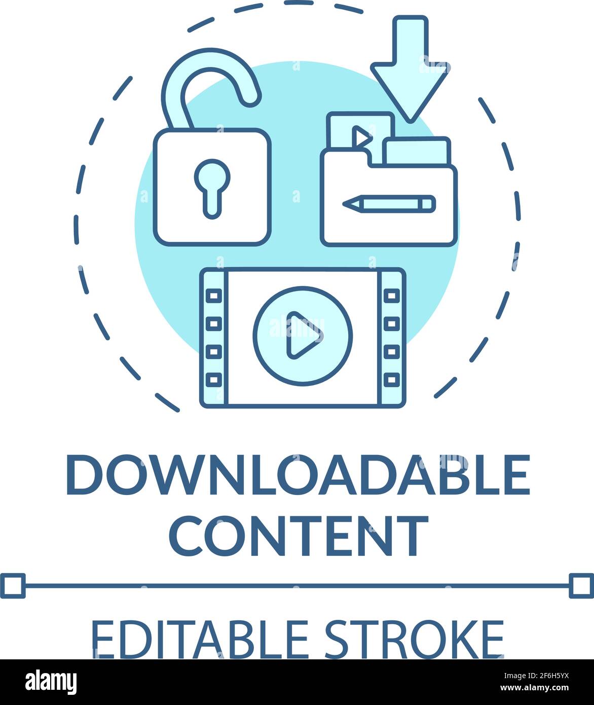 Downloadable content concept icon Stock Vector Image & Art - Alamy