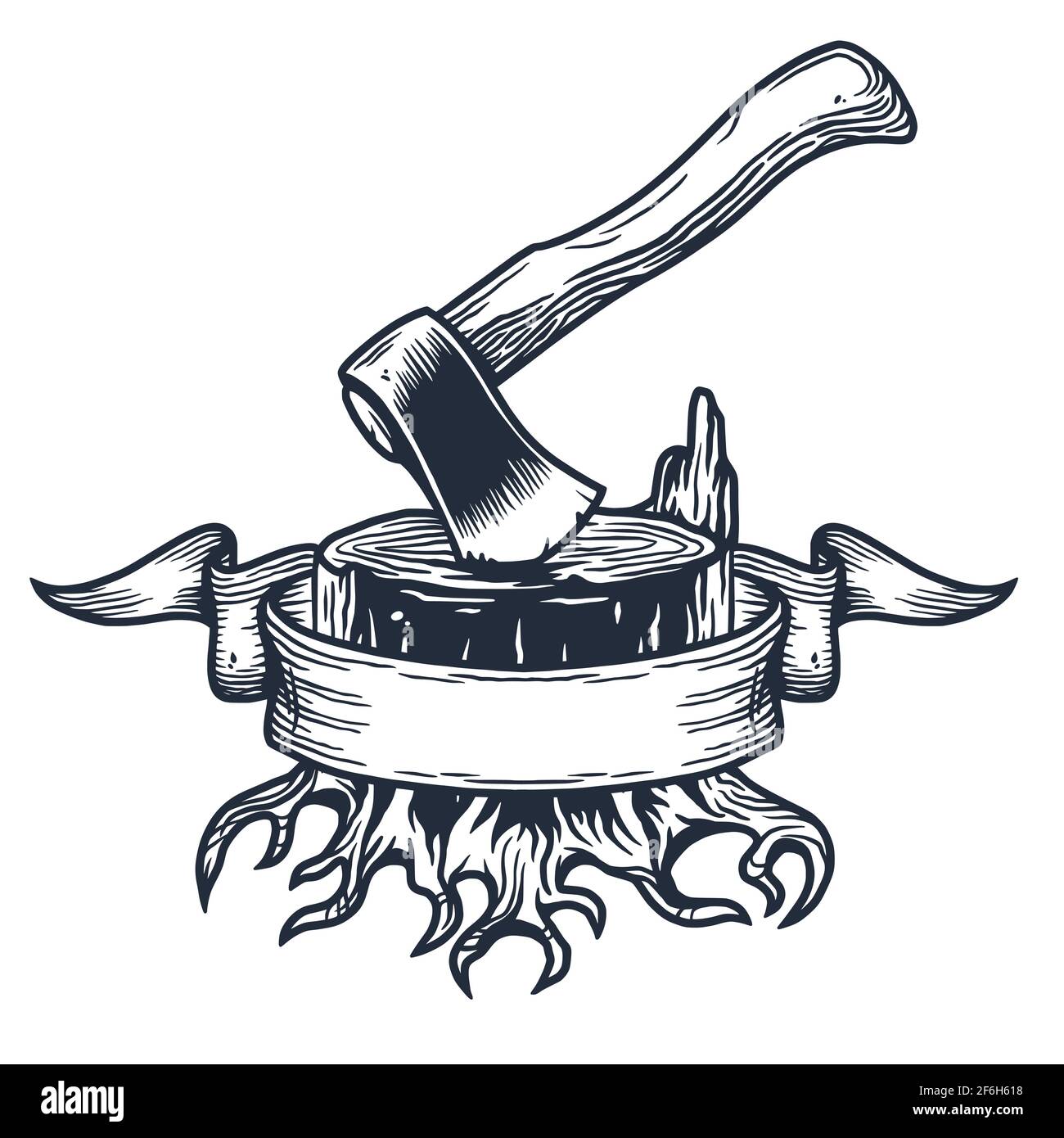 Lumberjack Axe Logo