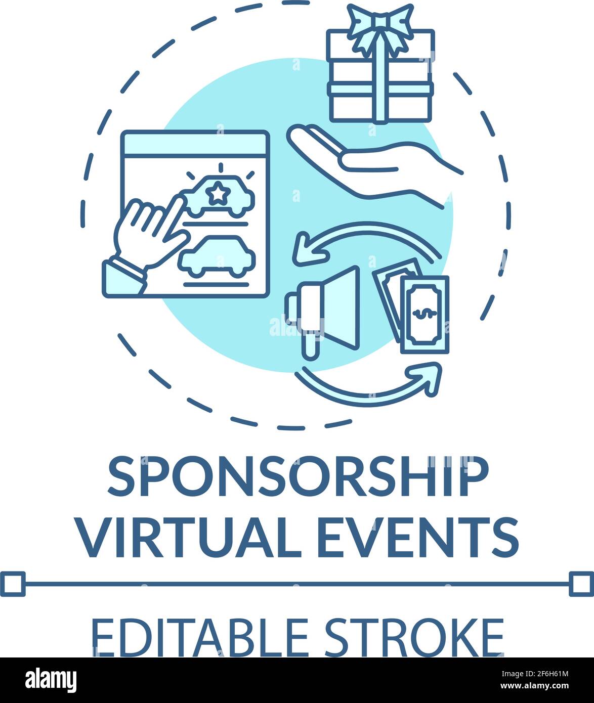 Sponsorship virtual events concept icon Stock Vector Image & Art - Alamy