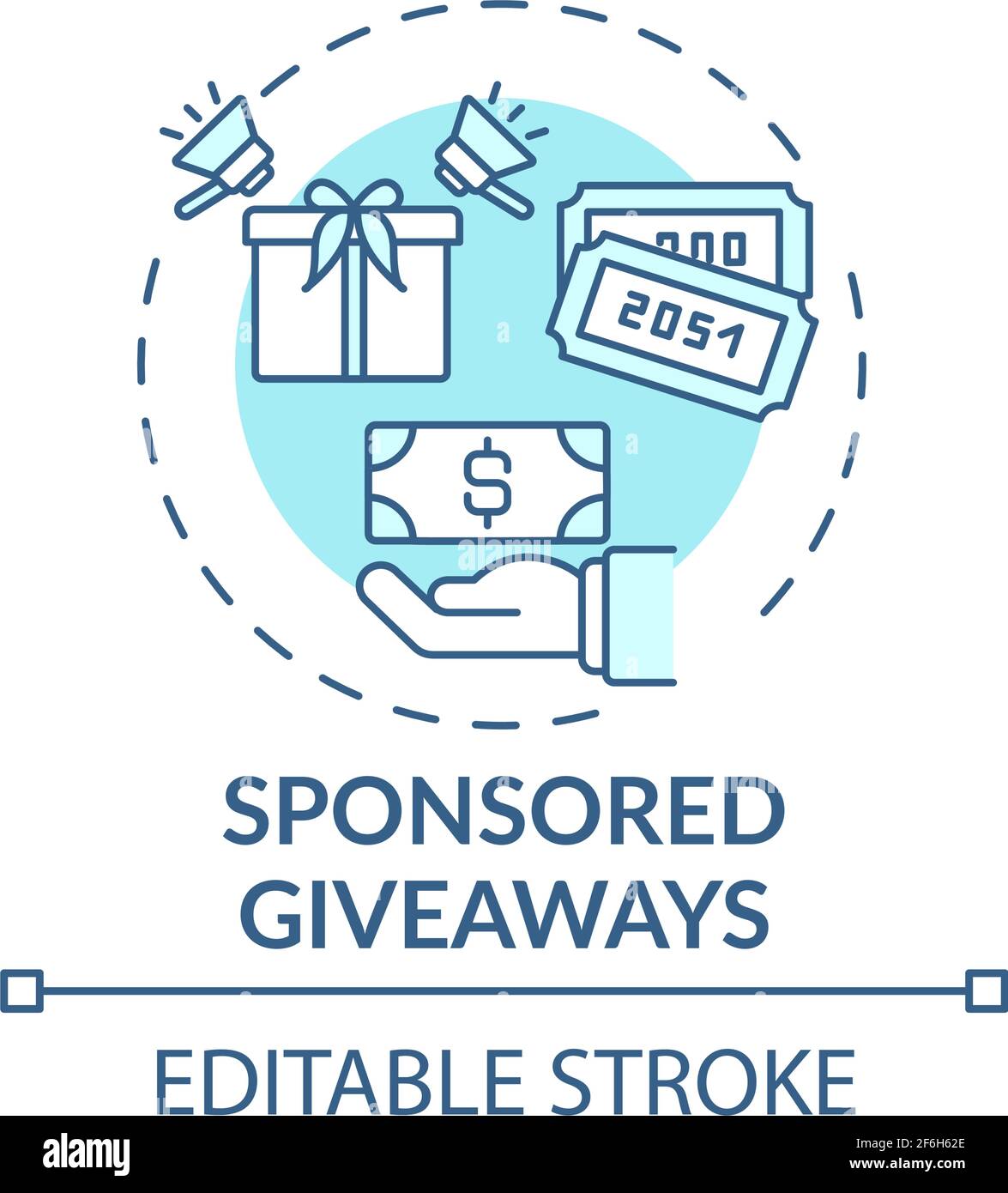 Sponsored giveaways concept icon Stock Vector Image & Art - Alamy
