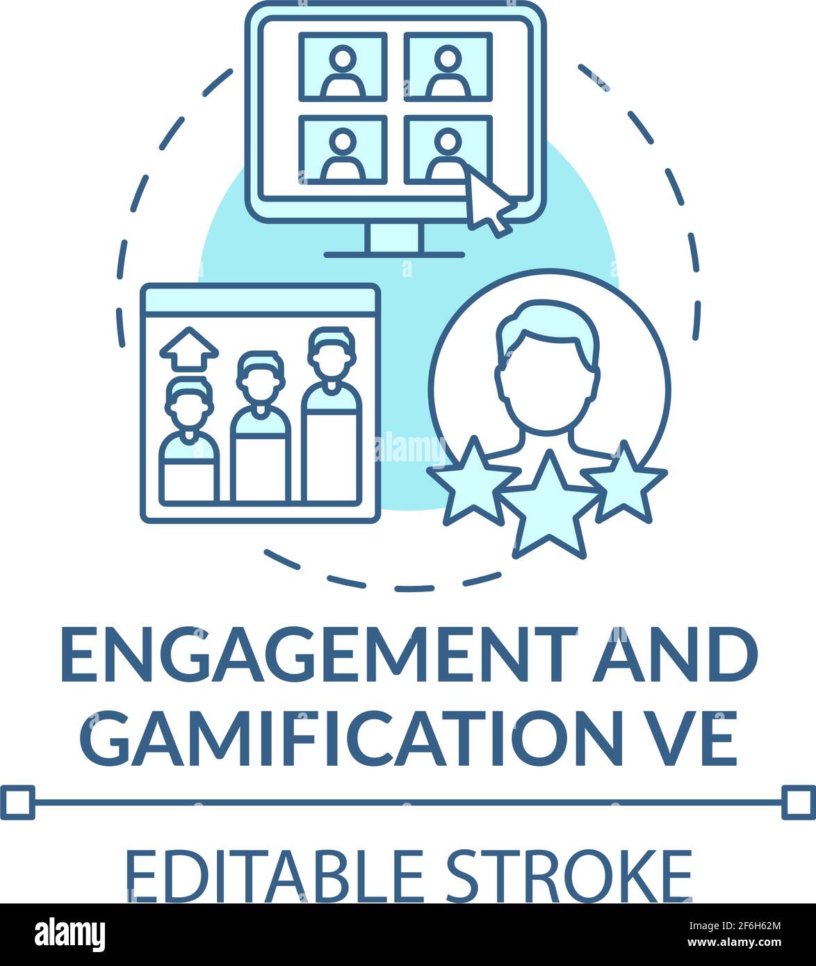 Engagement and gamification VE concept icon Stock Vector Image & Art ...