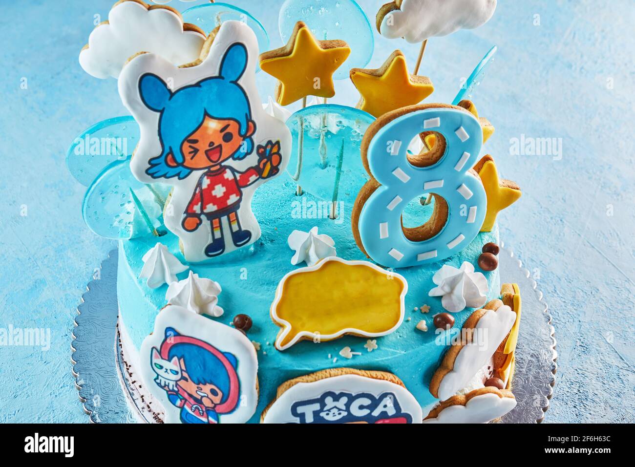 Tel Aviv - Israel, 12 March 2021: Cake based on the game Toka Life, for ...