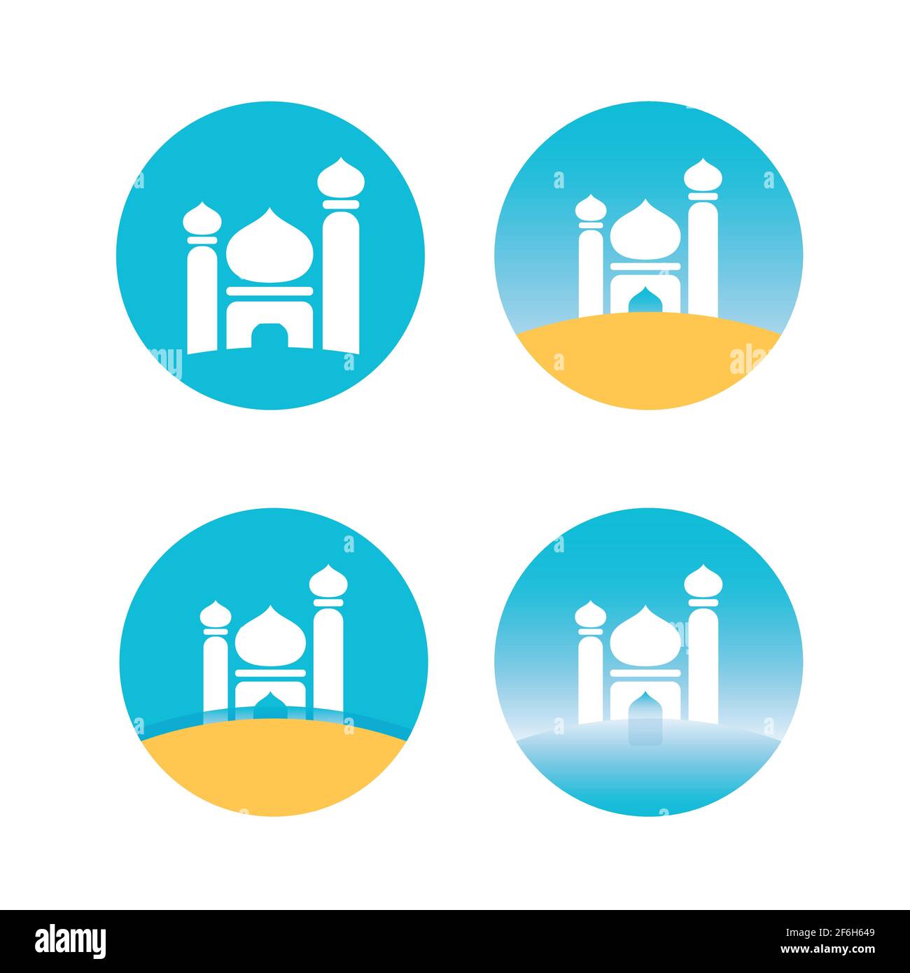 set icon of mosque flat design vector image Stock Vector Image & Art ...