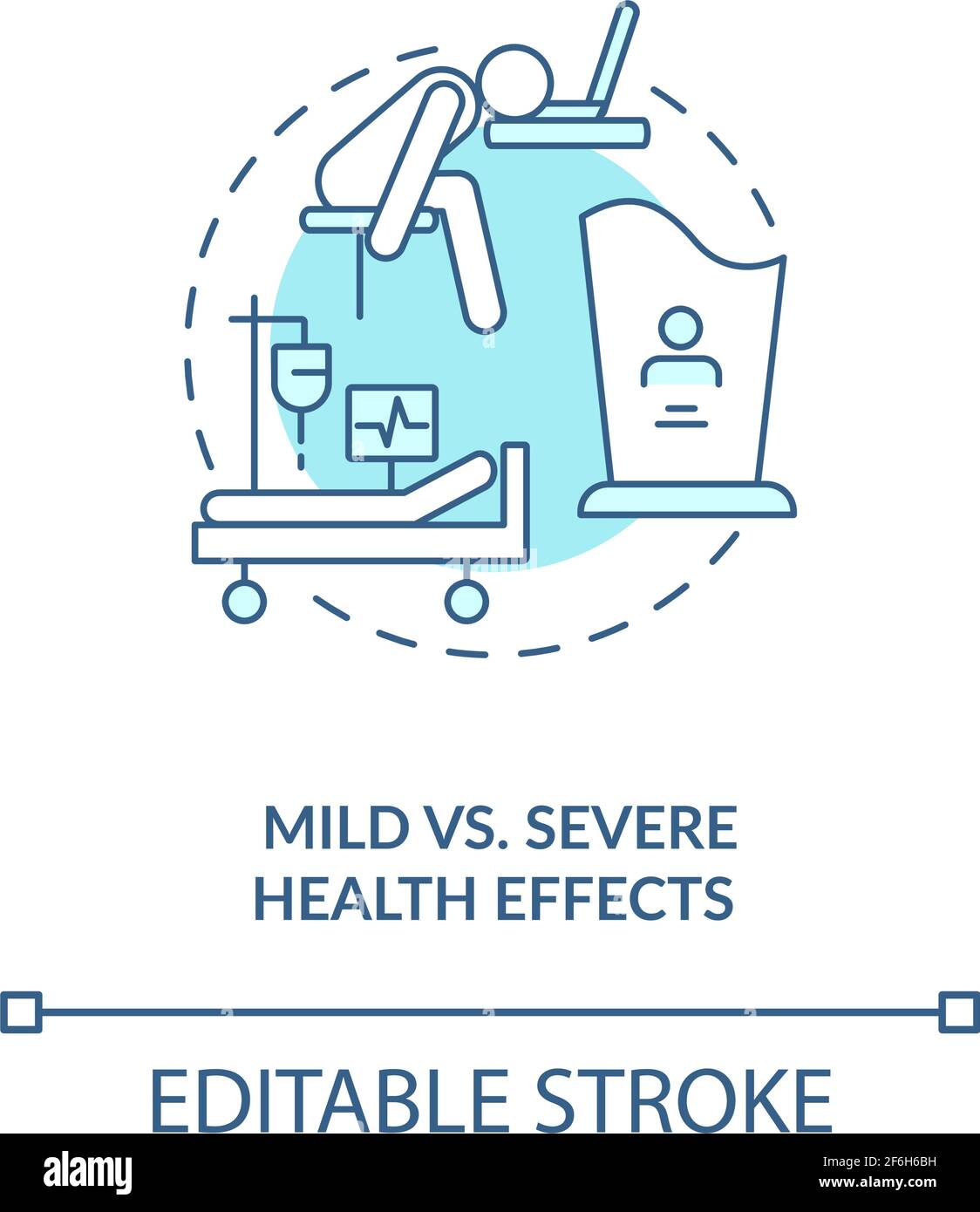 Mild vs severe health effects concept icon Stock Vector Image & Art - Alamy