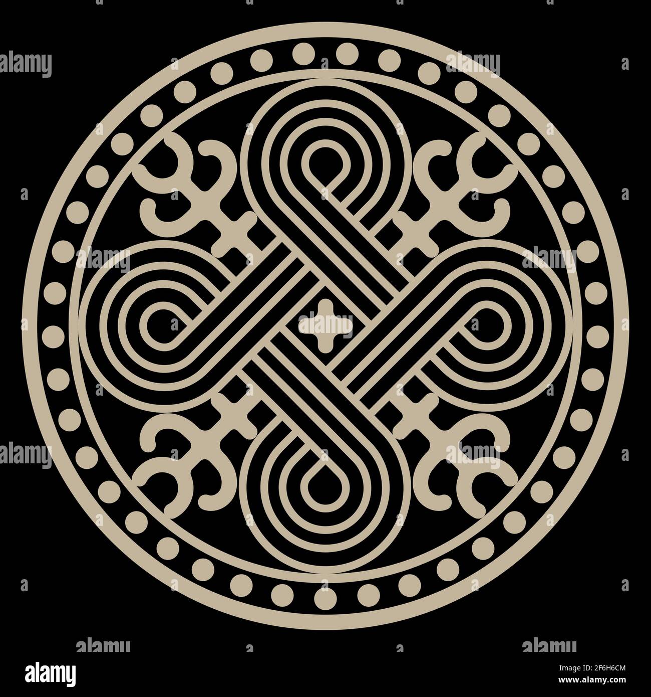 Ancient decorative pattern in Celtic style, Scandinavian knot-work ...