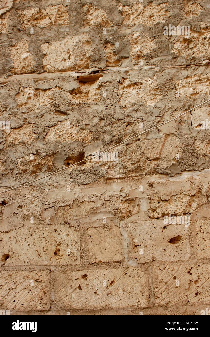 old wrick wall texture in historiocal city jeddah Stock Photo - Alamy