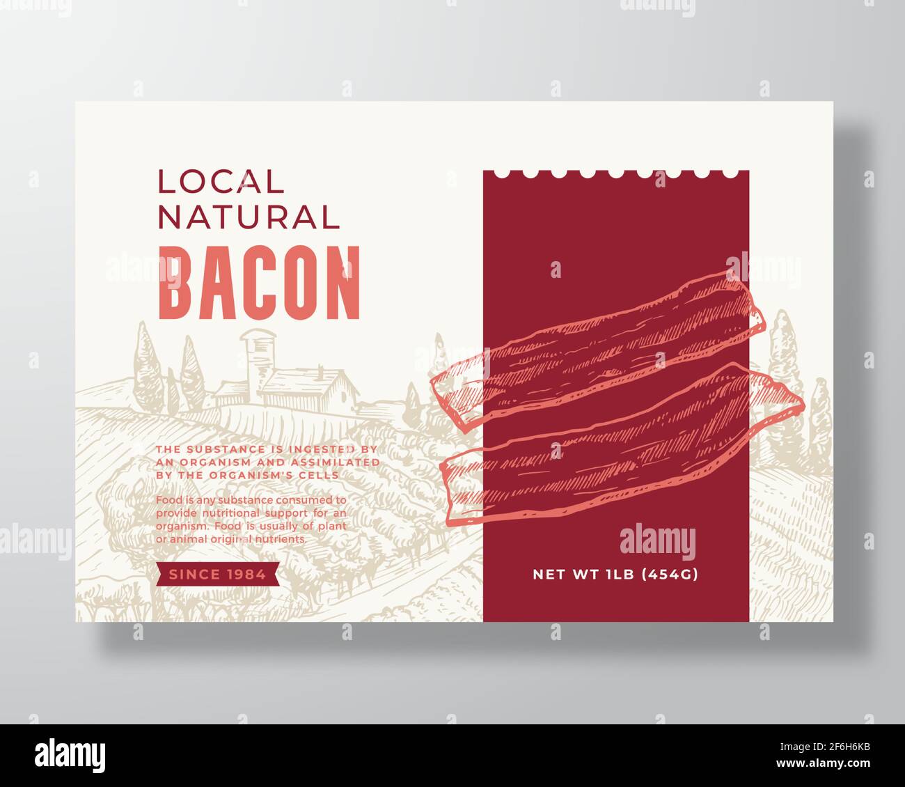 Food Label Template. Abstract Vector Packaging Design Layout. Modern ...