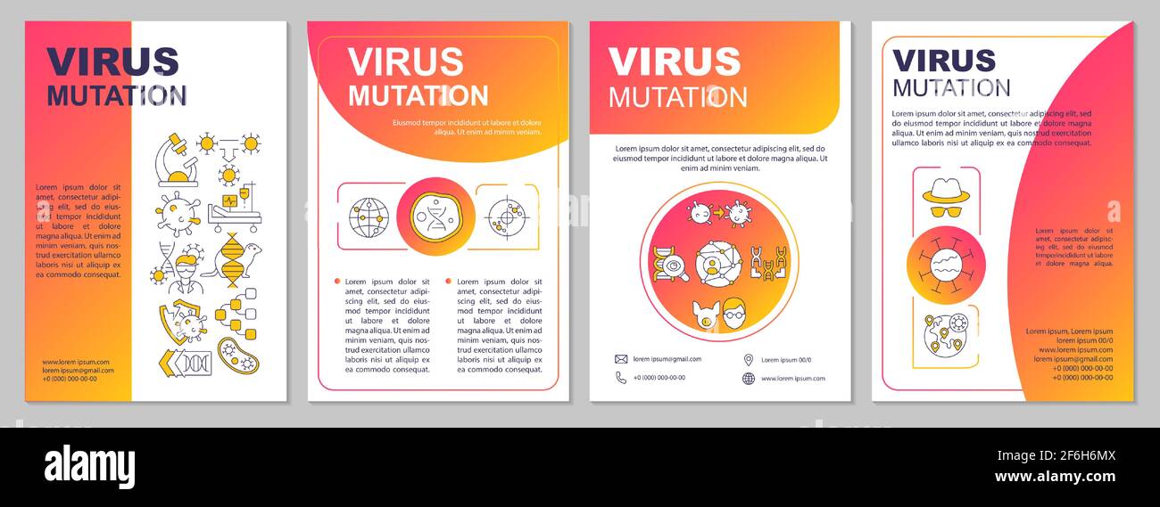 Virus mutation brochure template Stock Vector Image & Art - Alamy