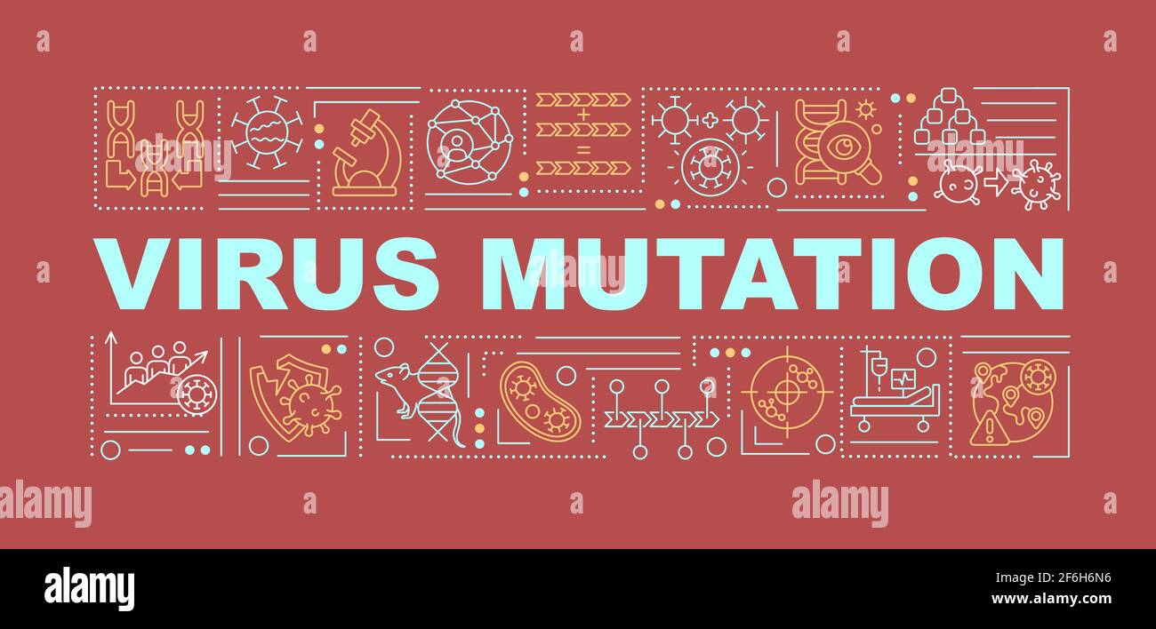 Virus mutation word concepts banner Stock Vector Image & Art - Alamy