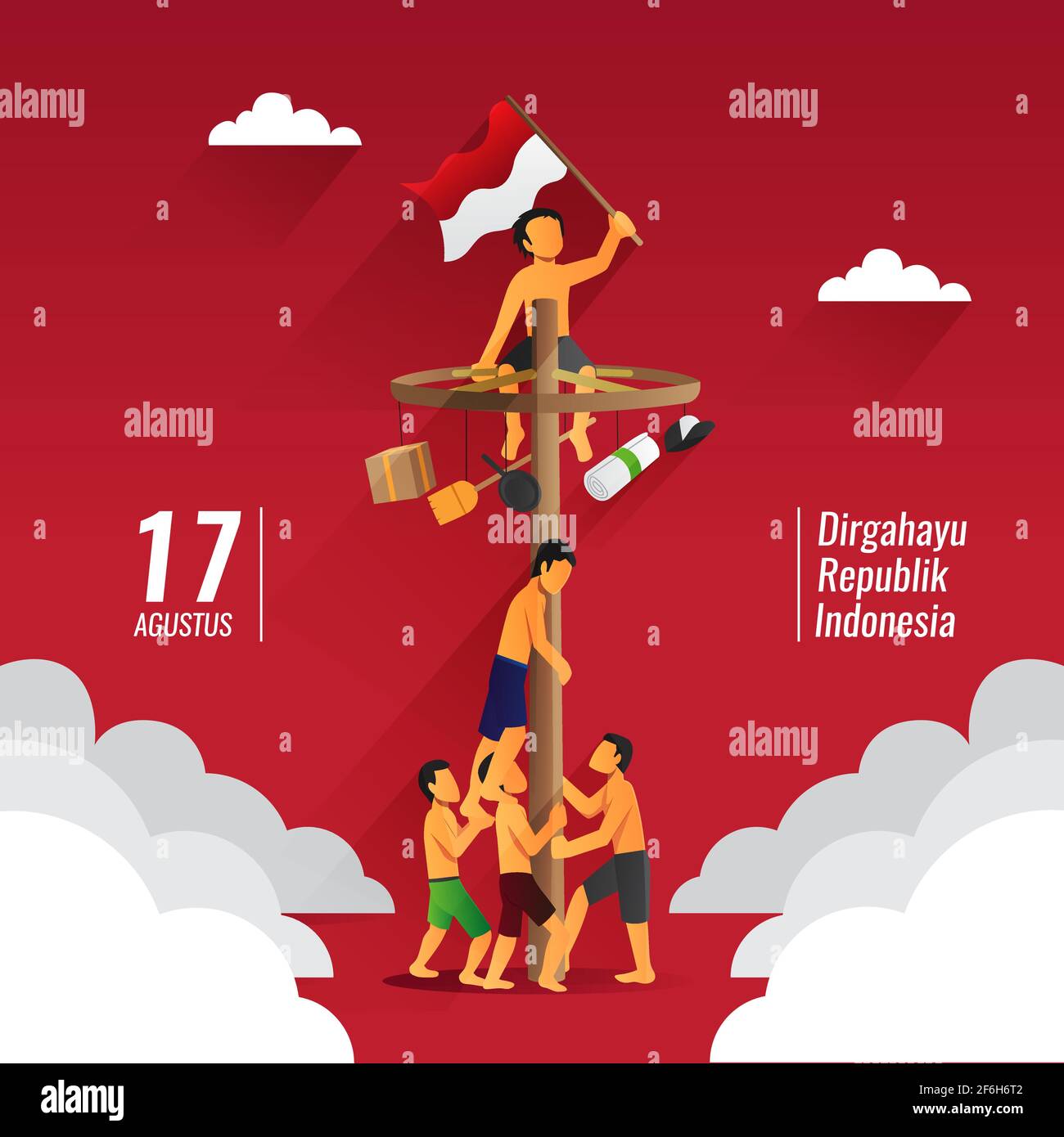 Panjat pinang Stock Vector Images - Alamy