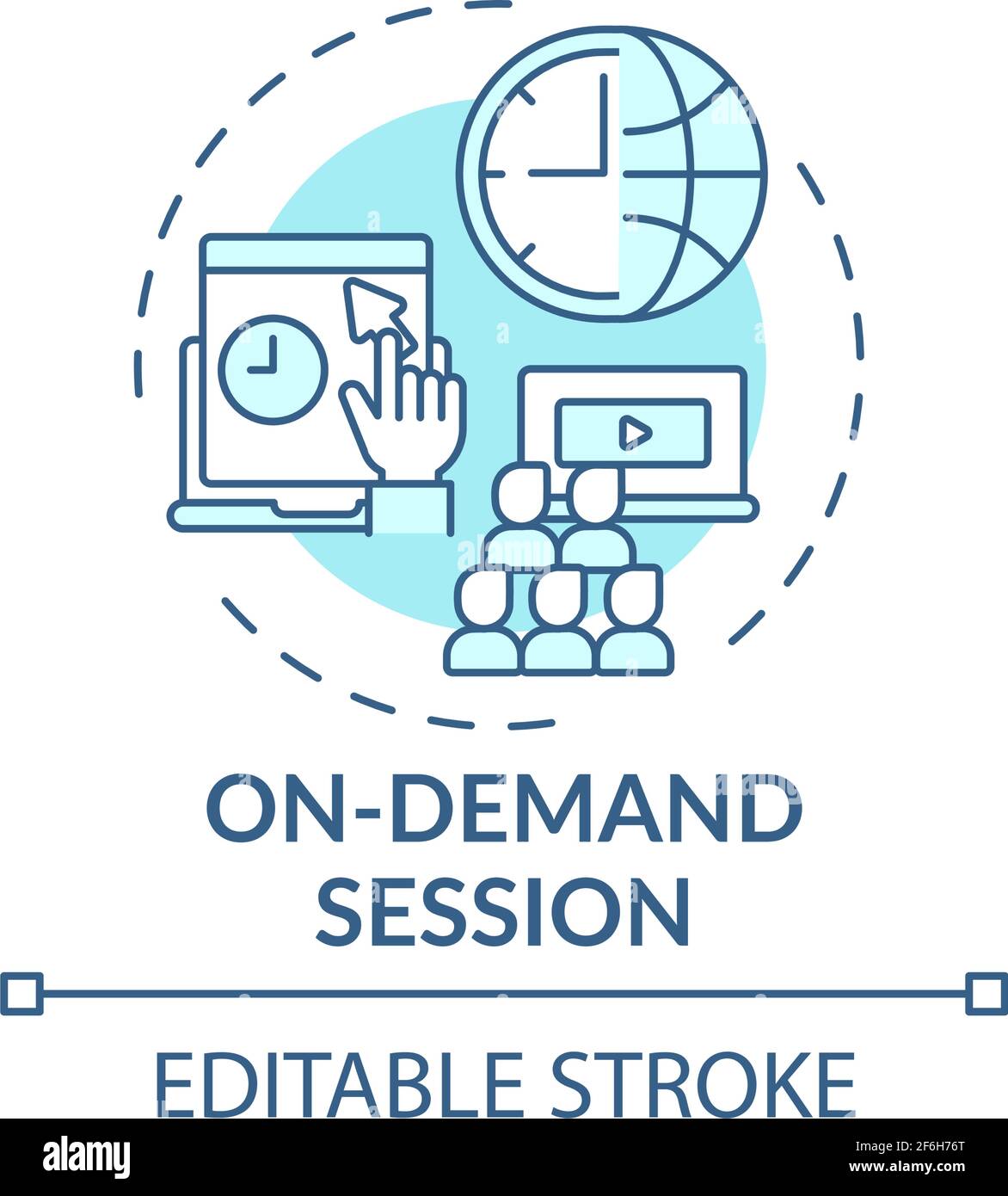 On-demand session concept icon Stock Vector Image & Art - Alamy