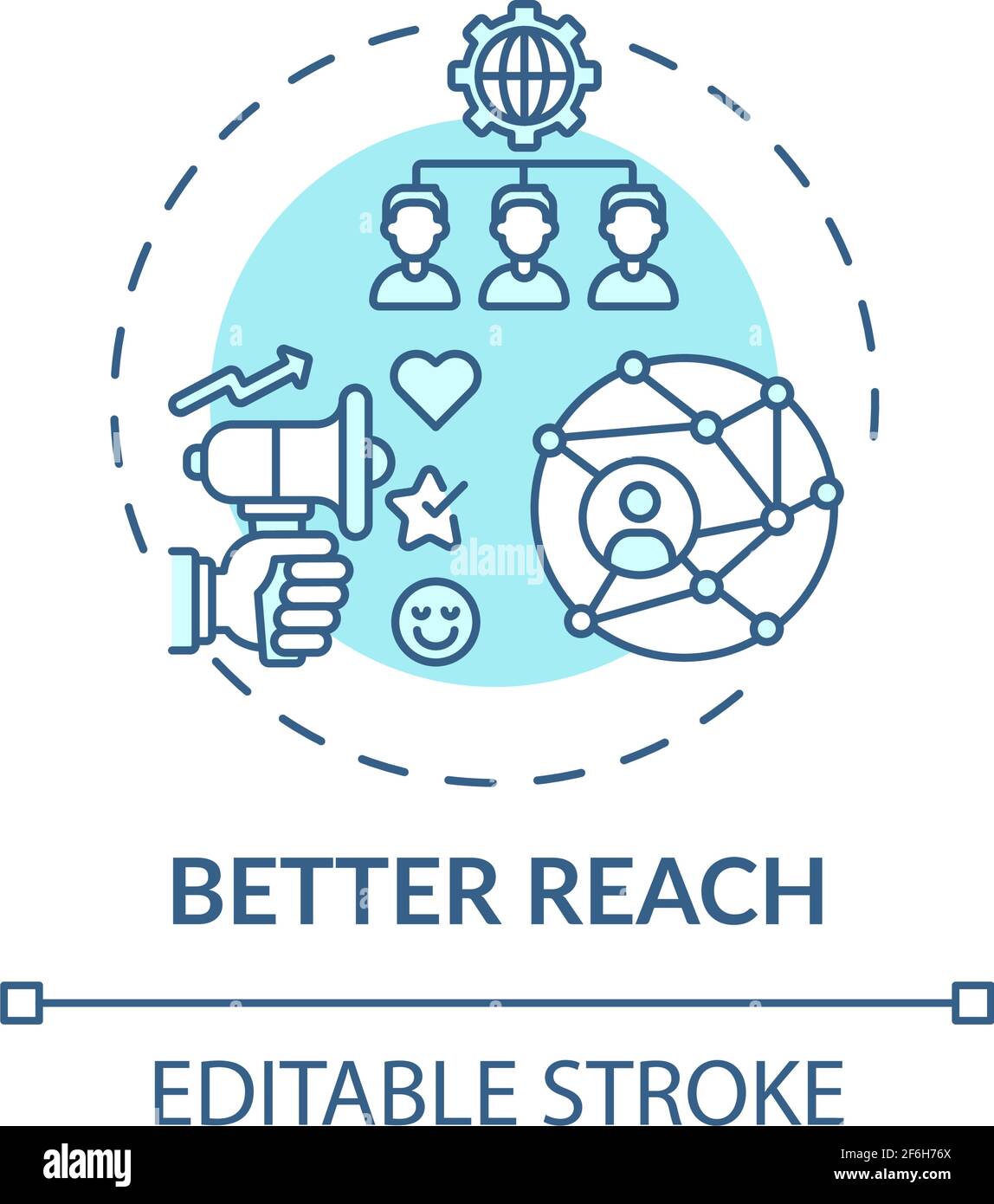 Better reach concept icon Stock Vector Image & Art - Alamy