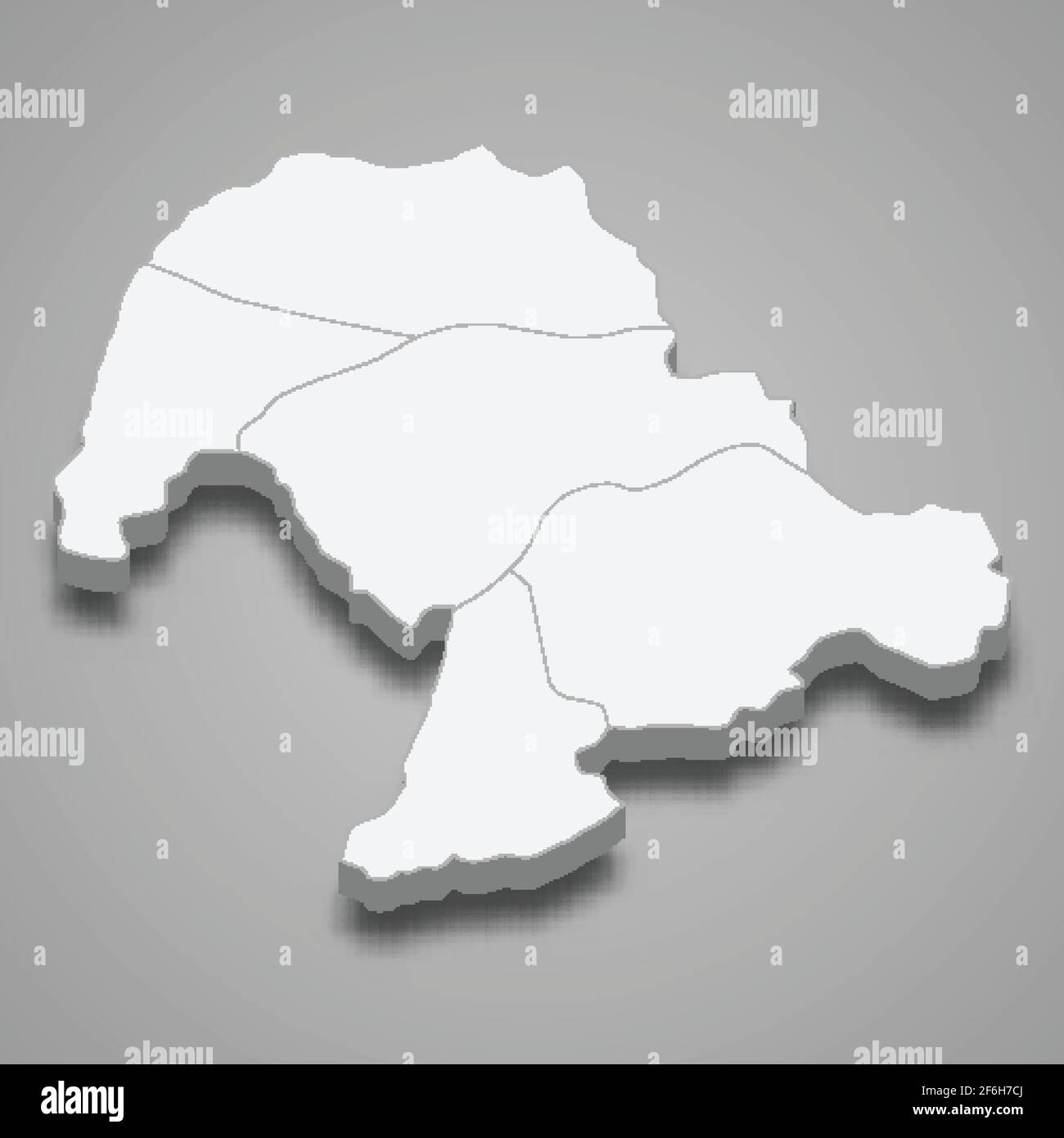 3d isometric map of Bokeo is a Province of Laos, vector illustration Stock Vector Image & Art ...