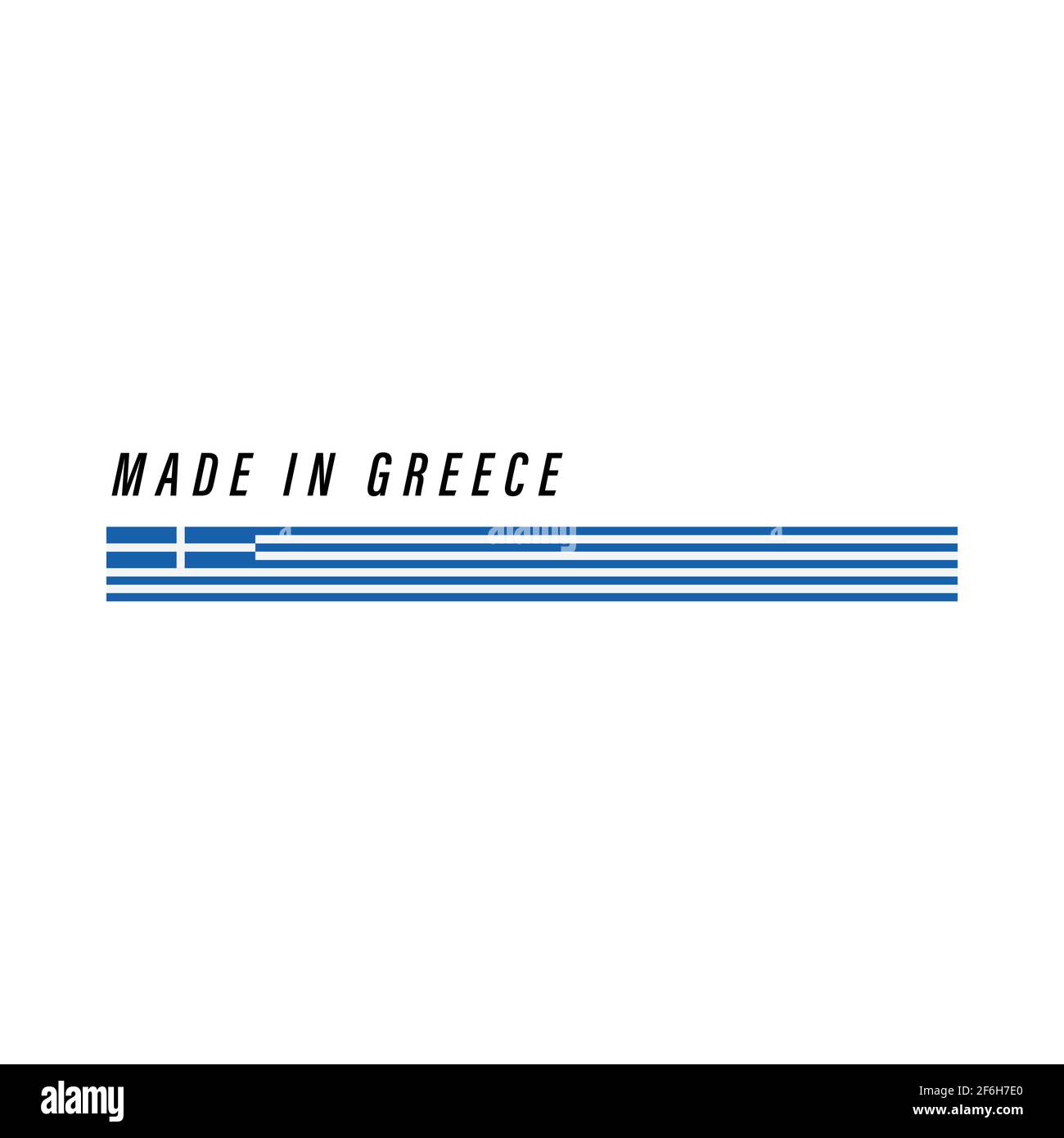Made in Greece, badge or label with flag isolated on white background ...