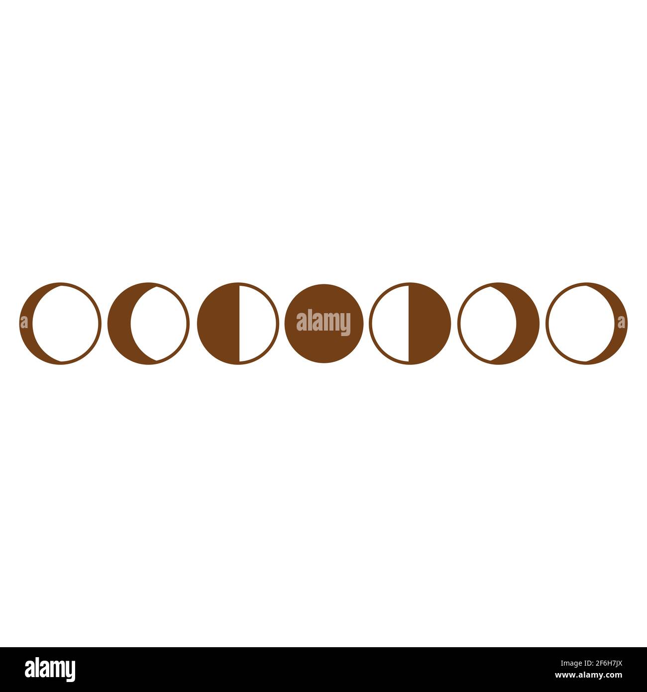 Moon phases icon night space astronomy and nature moon phases sphere ...