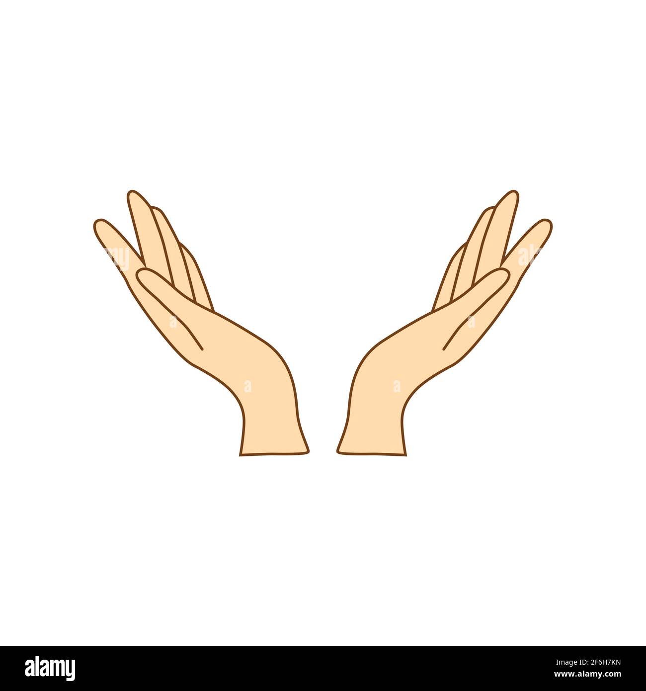 Female Open Hands Clip Art