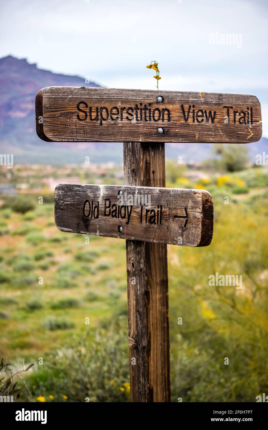 Silly Mountain, AZ, USA - March 9, 2020: The different kinds of trials ...