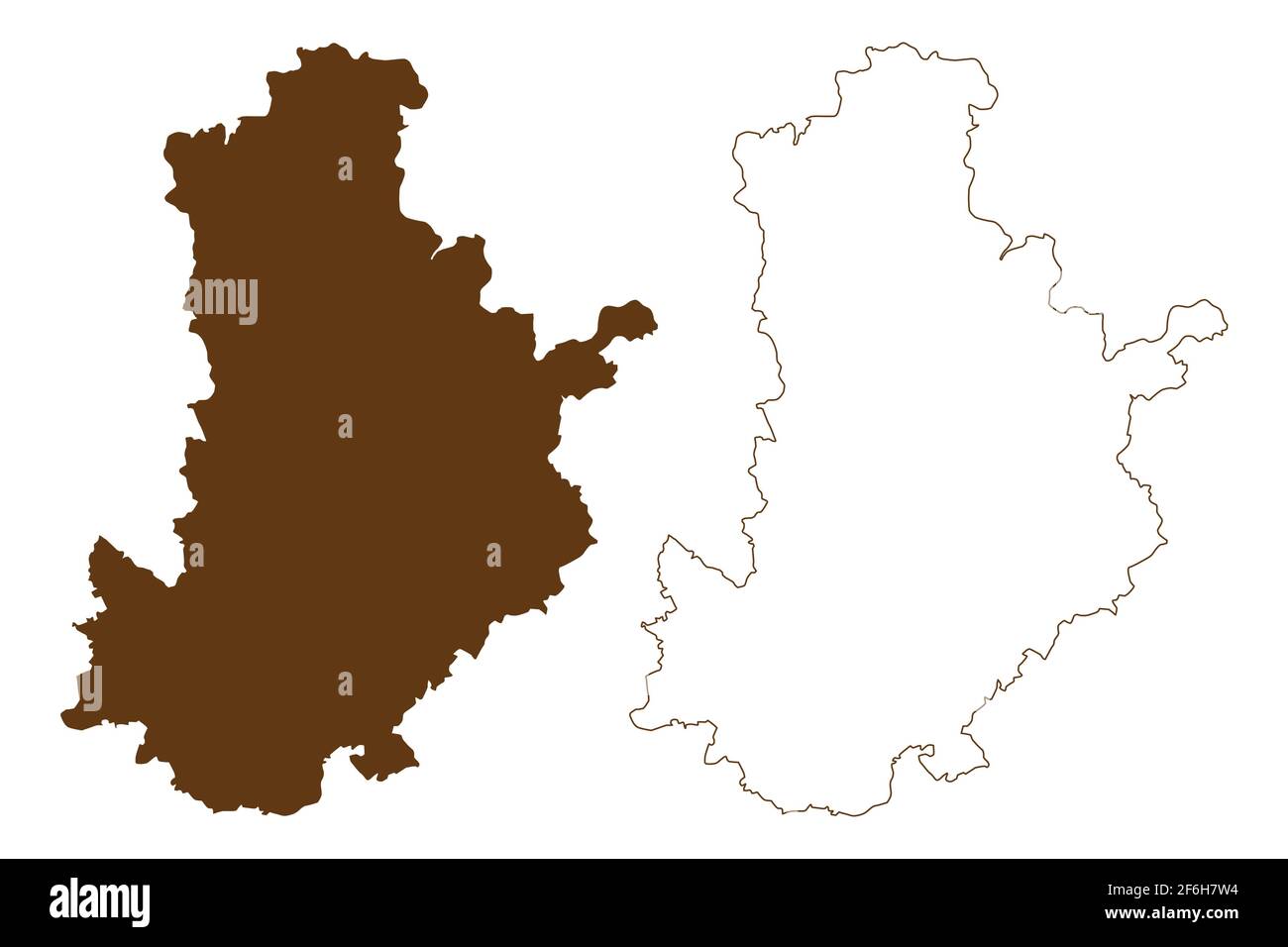 Kronach district (Federal Republic of Germany, rural district Upper ...