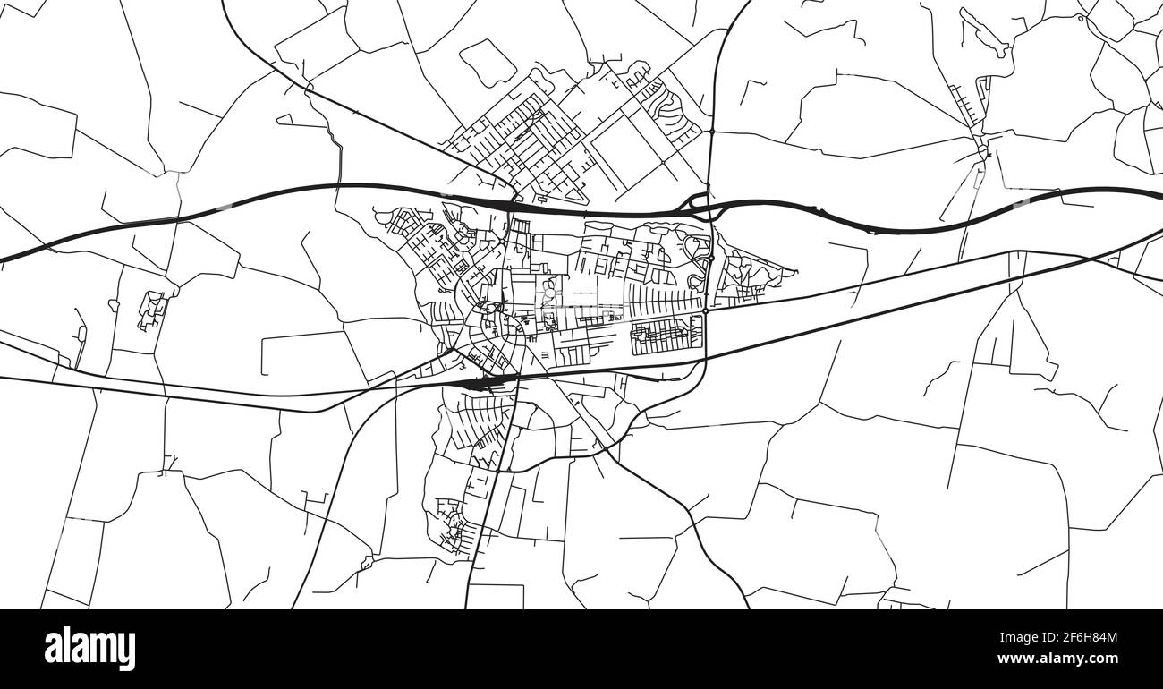 Urban vector city map of Ringstead, Denmark Stock Vector Image & Art ...