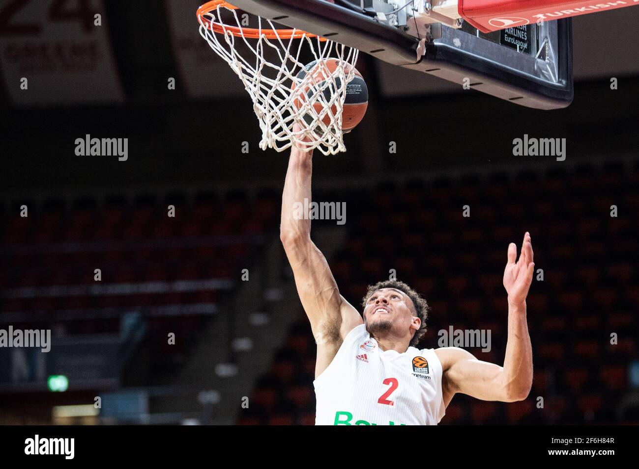Munich, Germany. 30th Mar, 2021. Basketball: Euroleague, FC Bayern ...